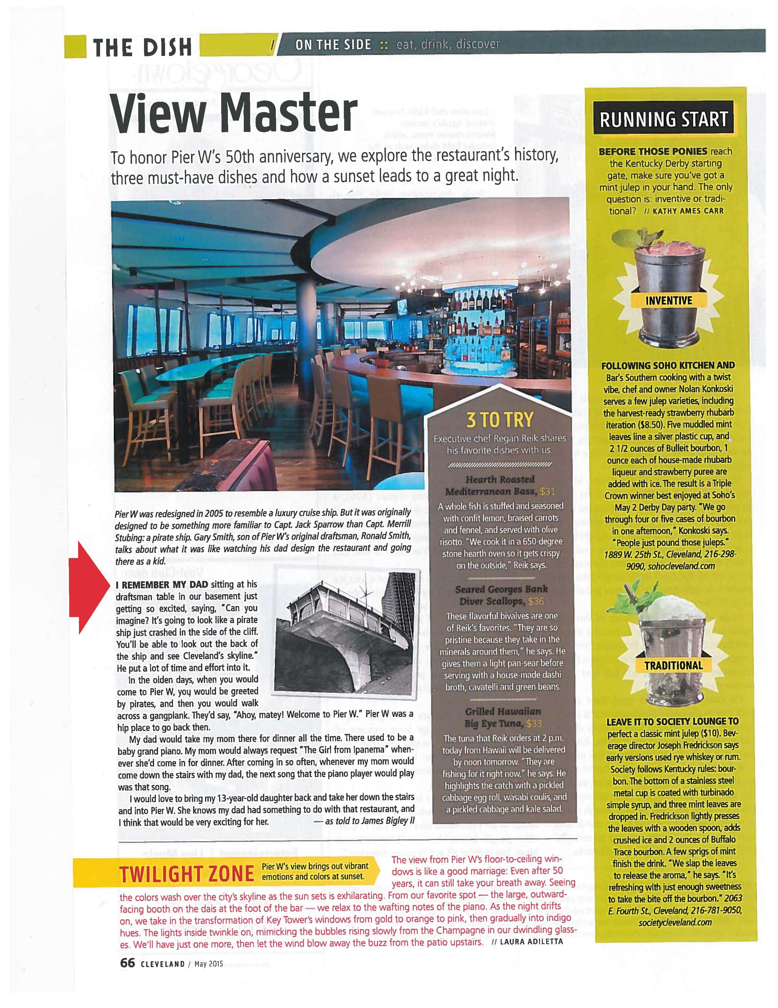 Cleveland Magazine celebrates Pier W's 50th anniversary - Pier W ...